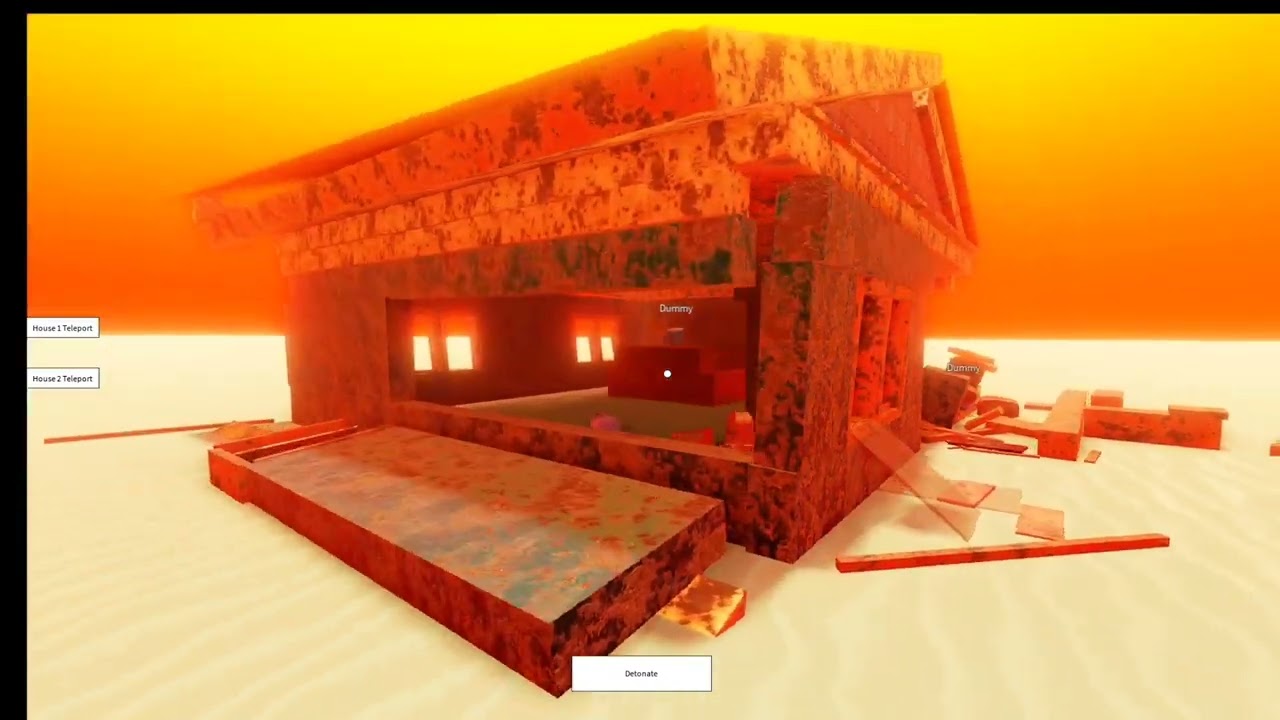 Nuclear explosion damage test (roblox) - YouTube