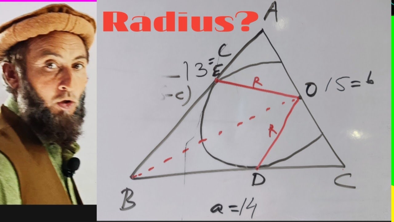 How to Find Radius From Inside of Triangle || Find R in a triangle 📐 ...
