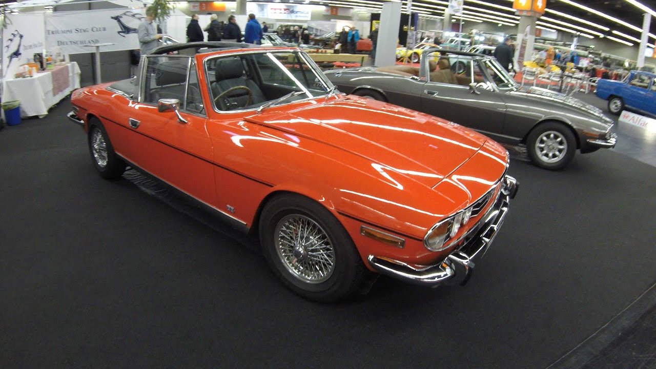 Triumph Stag V8 Cabriolet sport classic car grey and red colour ...