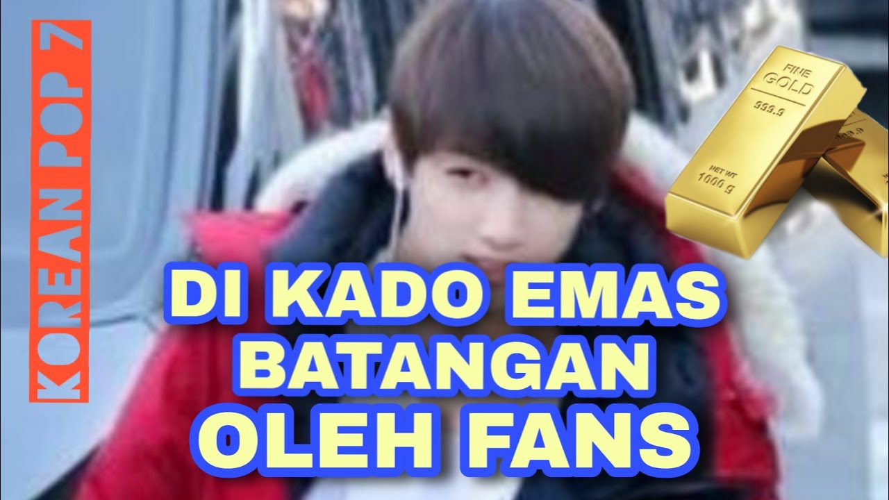 JUNGKOOK BTS DIHADIAHI EMAS BATANGAN OLEH FANS - YouTube