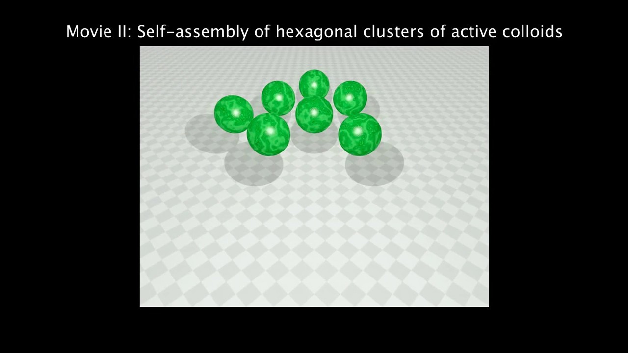Self-assembly of hexagonal clusters of active colloids - YouTube