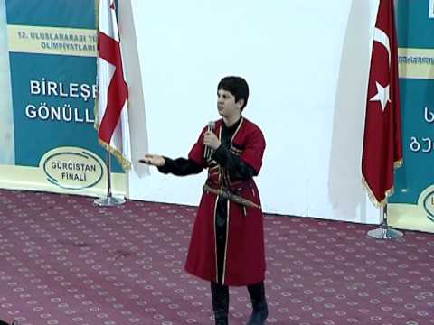12. Turkce Olimpiyatlari Gurcistan Finali - Siir Birincisi - Nodar Golicashvili - Kufe