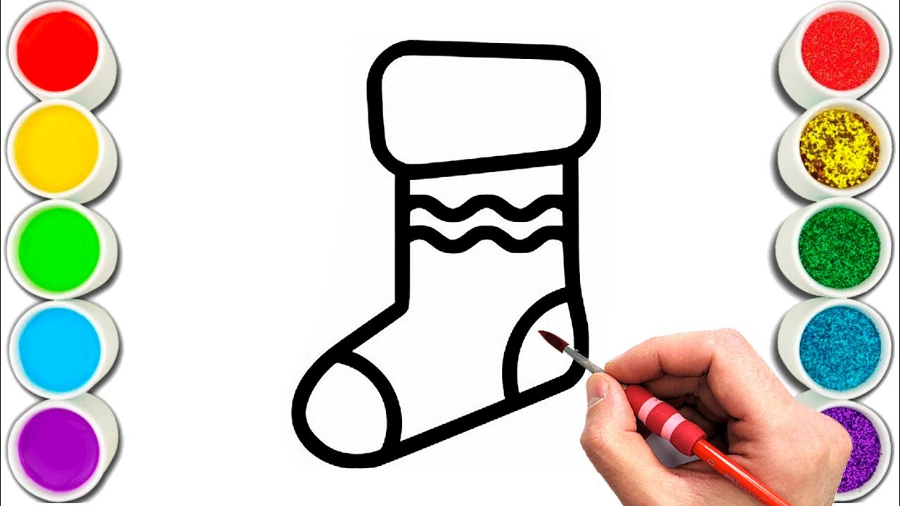 Sock Drawing, Painting & Coloring For Kids and Toddlers_ Child Art ...
