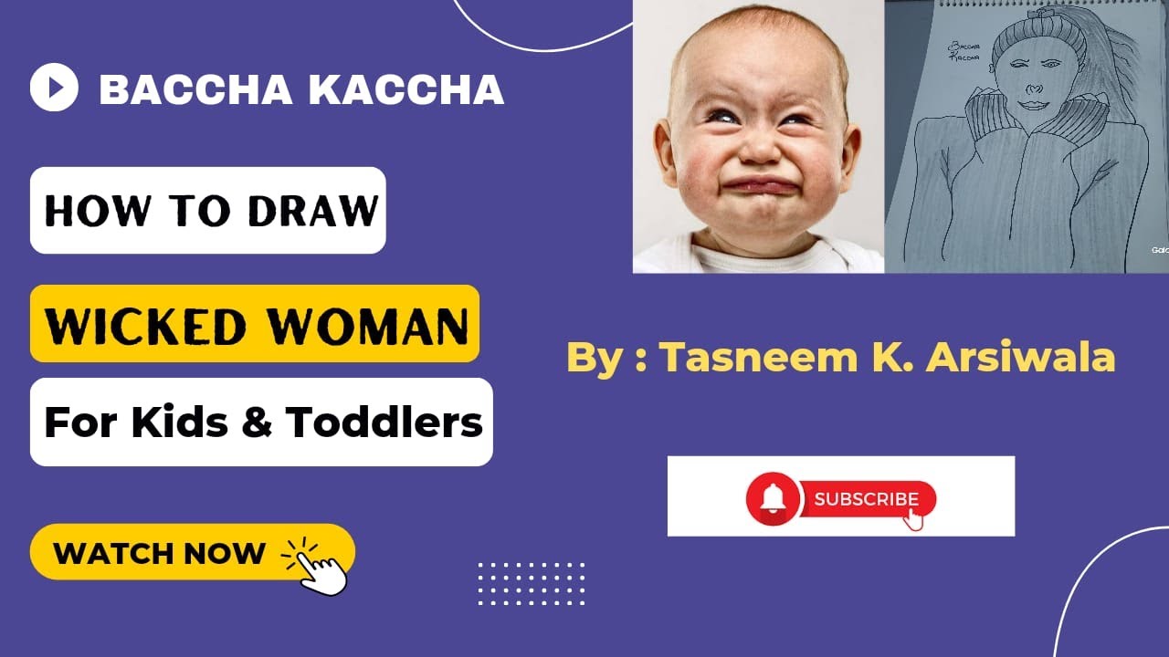 How to draw WICKED WOMAN | Pencil Sketch | Baccha Kaccha | Kids ...