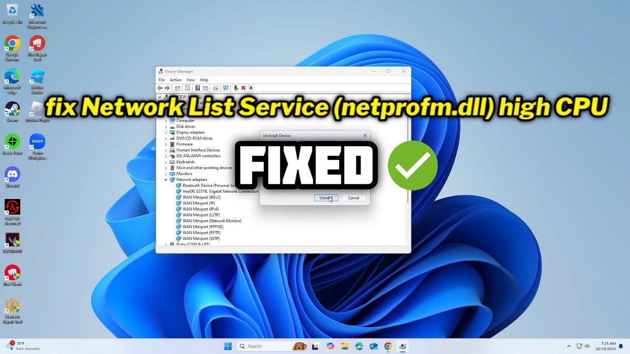 (FIXED) Network List Service (netprofm.dll) high CPU in windows 10/11 ...