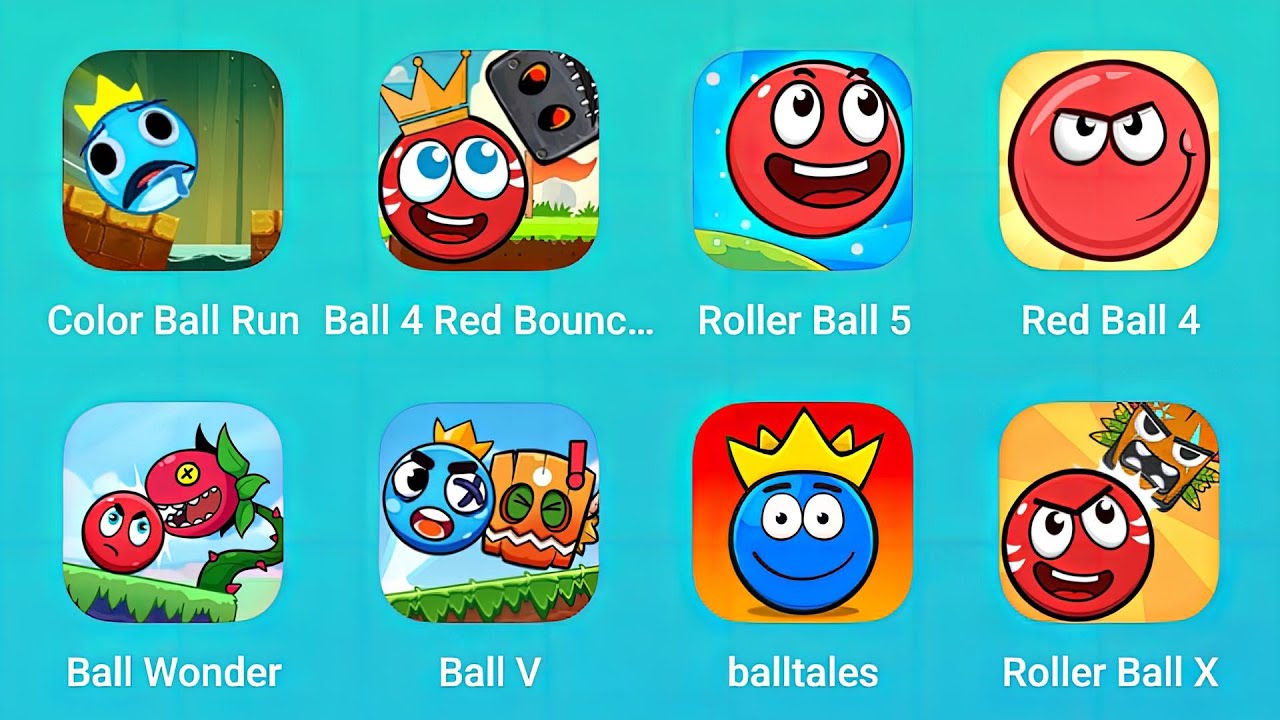 Color Ball Run, Ball 4 Red Bounce, Roller Ball 5, Red Ball 4, Ball V ...