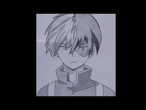 shoto todoroki drawing || how to make shoto todoroki drawing || my hero academia drawing easy ...