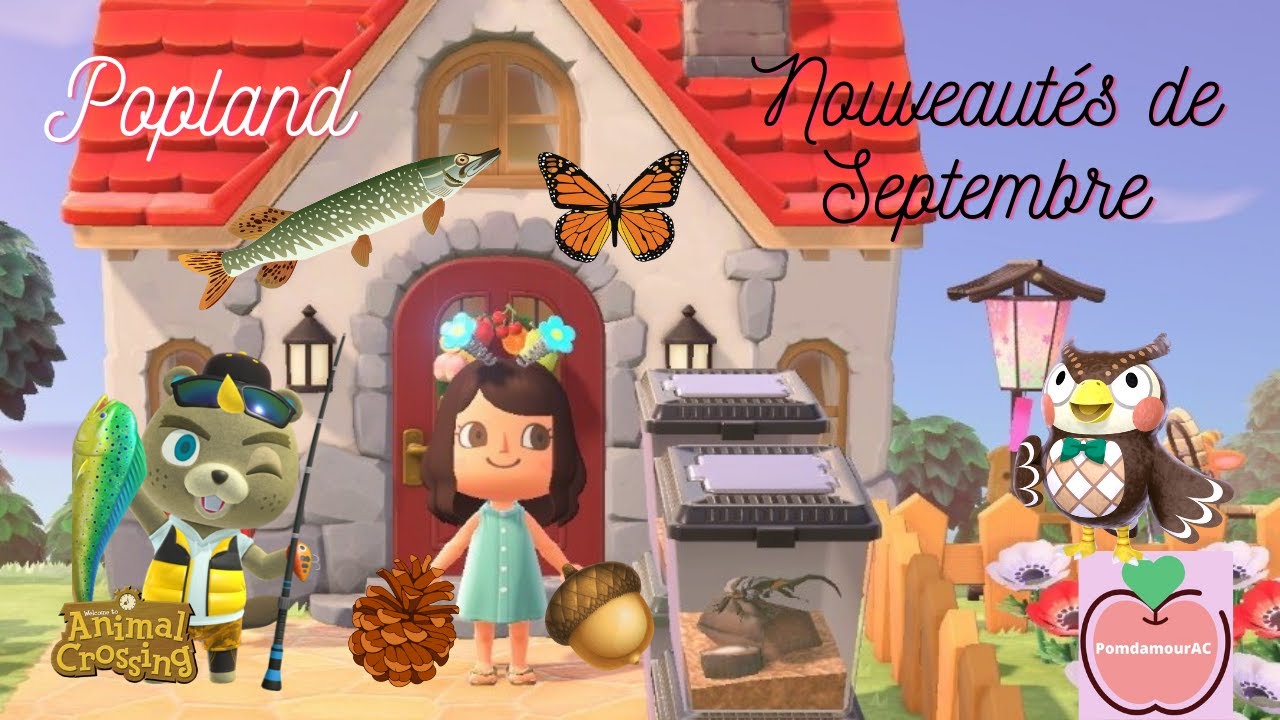 Nouveautés de Septembre Animal Crossing ACNH : Insectes, poissons et ...