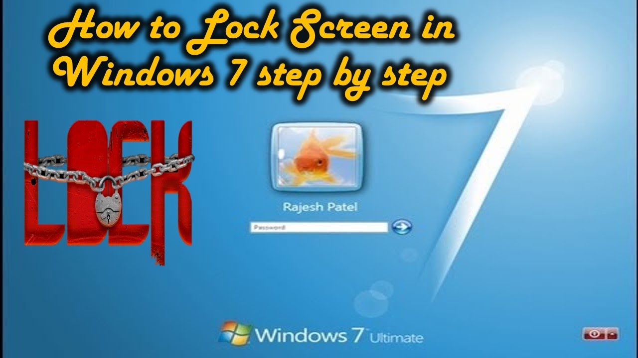 How to Lock Screen in Windows 7 step by step - YouTube