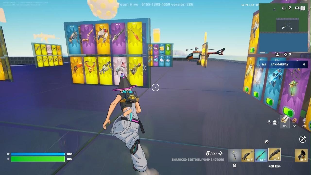 How to get the mythic gold fish in 1v1 with every gun - YouTube