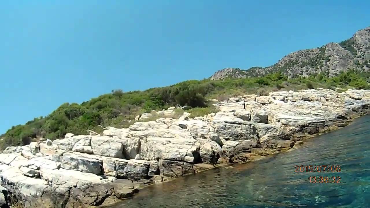 Σαμος βολτα με ηλεκτροκινητο κανοε καγιακ απο την παραλια της Μουρτιας ...