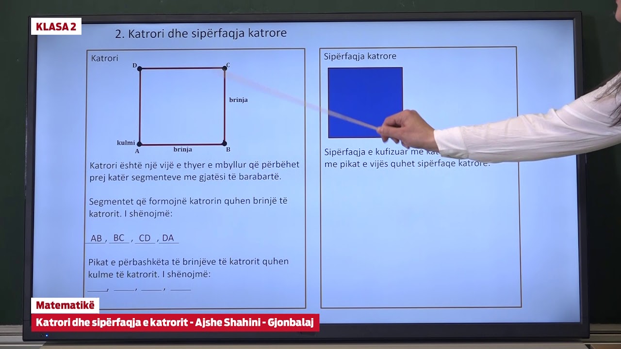 2155 - Matematikë - Katrori dhe sipërfaqja e katrorit - YouTube