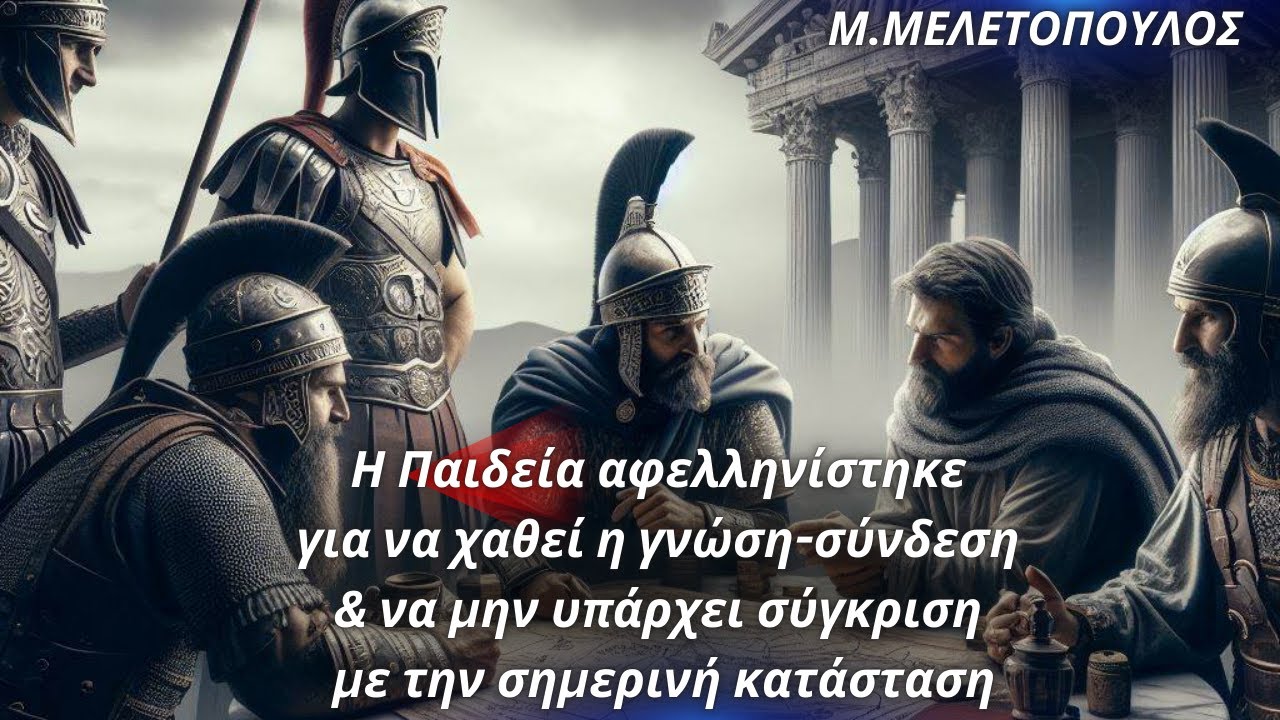 Μελέτης Μελετόπουλος: Η Παιδεία αφελληνίστηκε για να χαθεί η γνώση ...