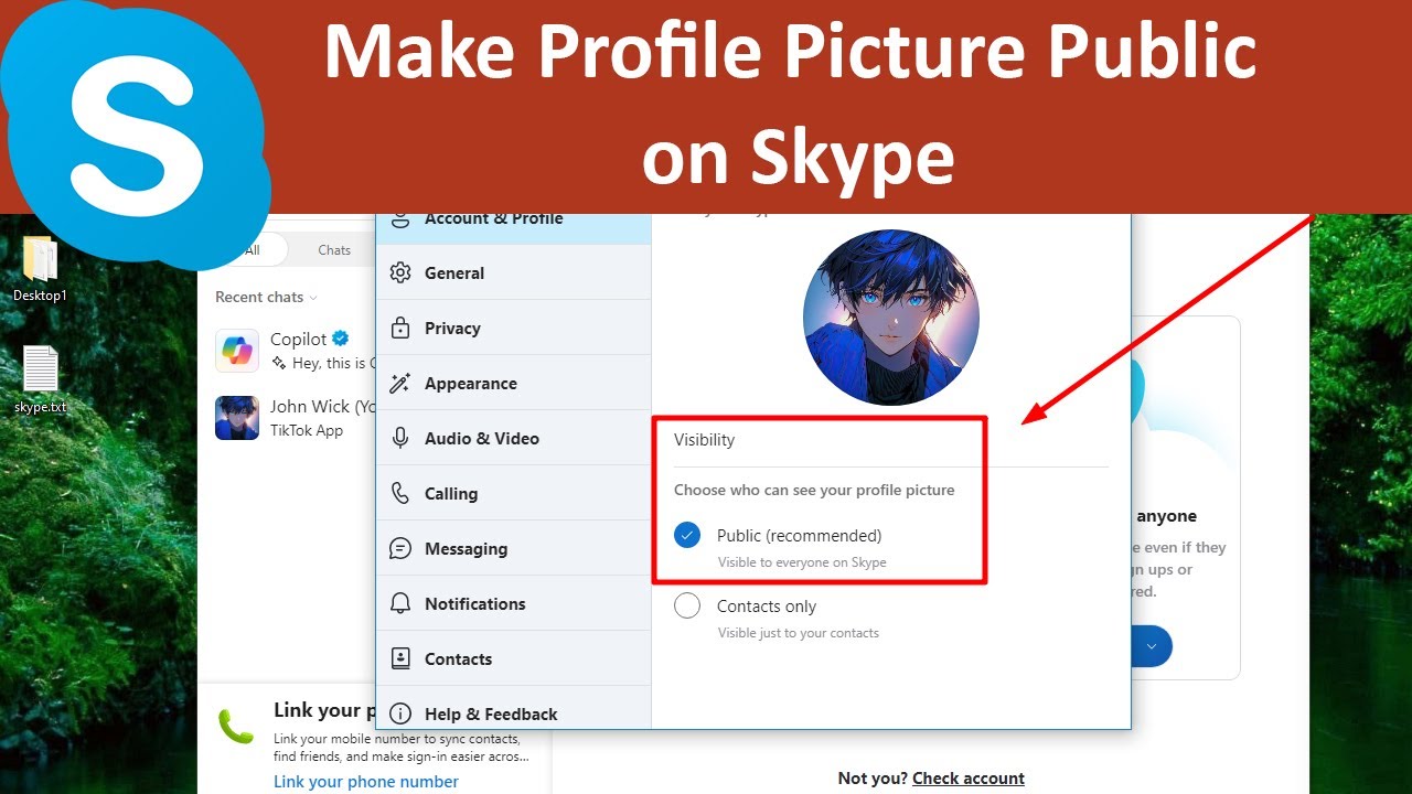 How to Make Your Profile Picture Public on Skype? - YouTube
