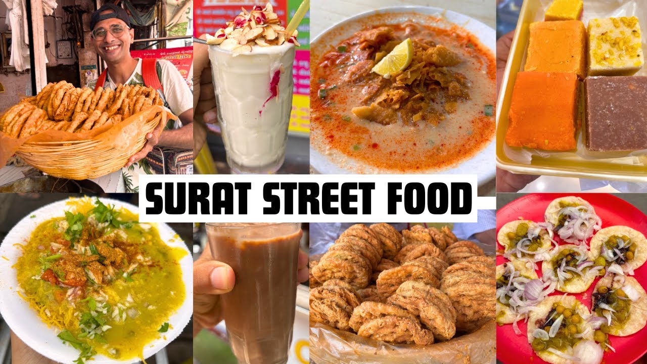Surat Famous Street Food | Khawsa , Rasawala Khaman , Khaja ,Cold Coco ...