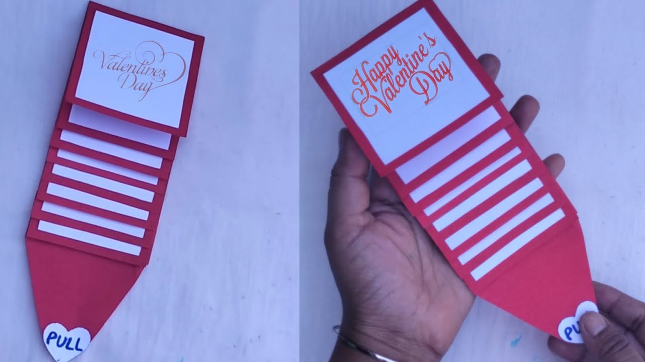 How to make Valentine's day card/HandmadeValentines Card/Valentine's ...