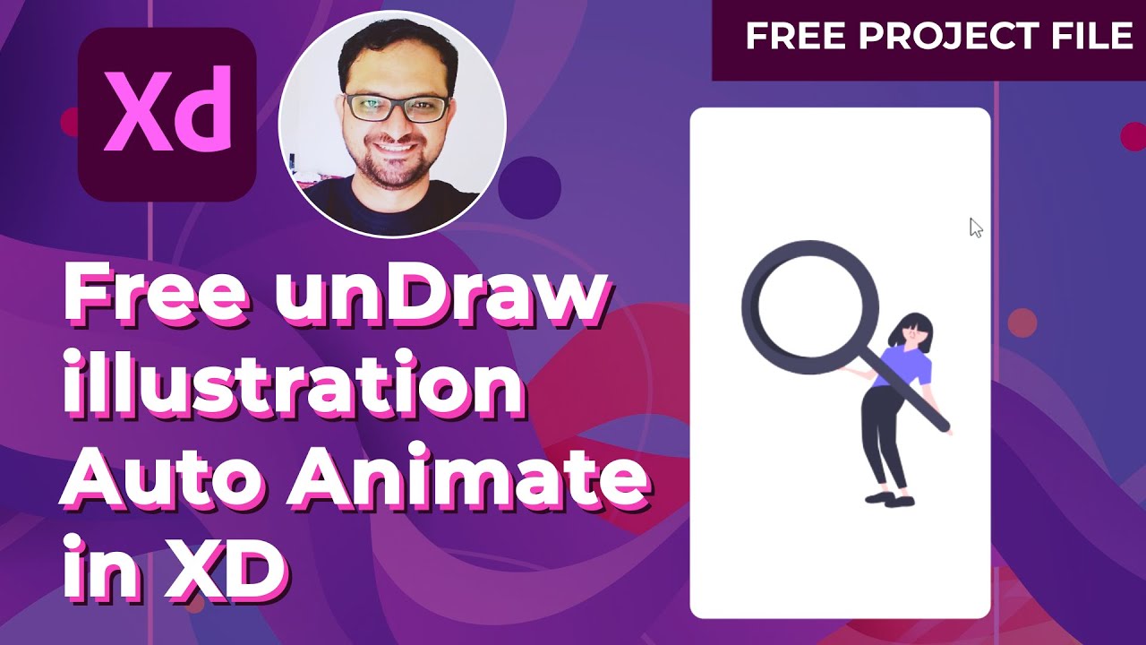 How to auto animate free unDraw illustration in Adobe XD - YouTube