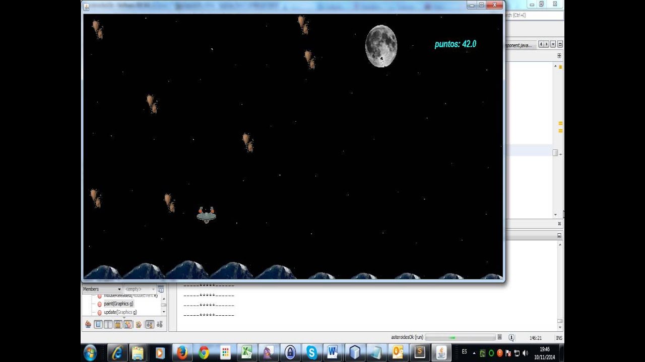 Video Juego Asteroides en Java desde Cero Presentación con sonido - YouTube