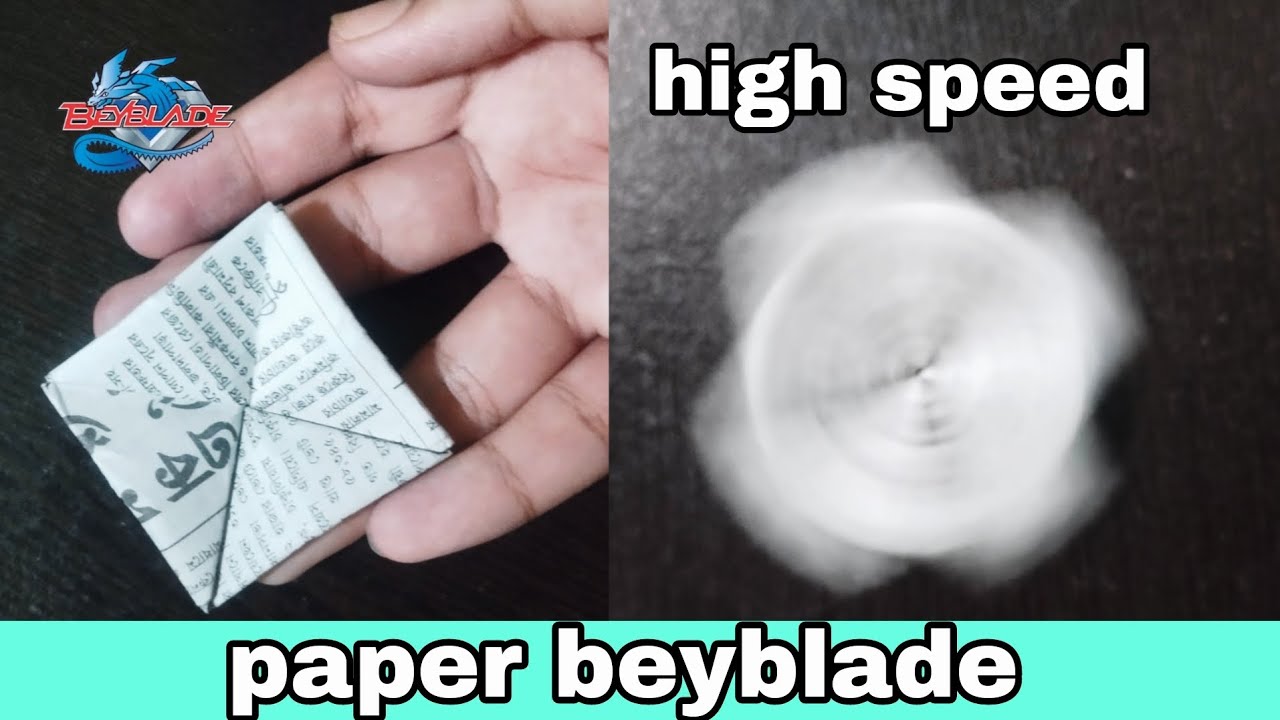 How to make paper beyblade without tape and glue | Origami beyblade ...