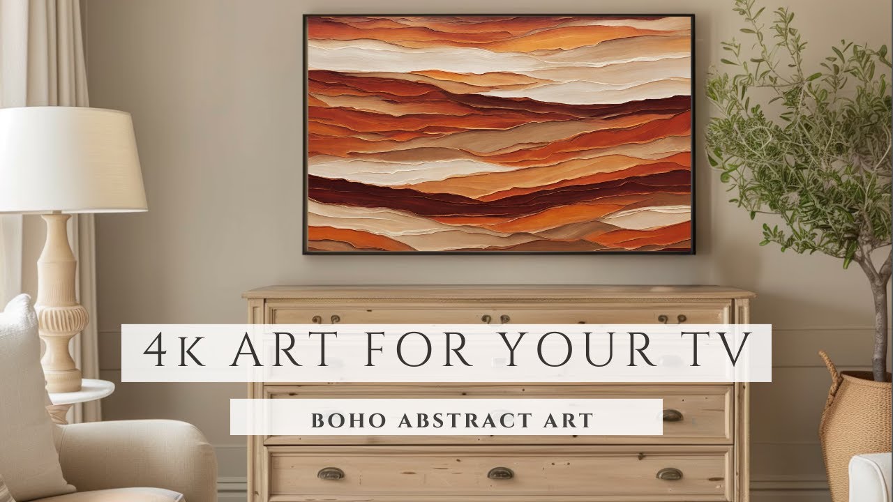 Earthy Tones Abstract | Textured Visuals for 4K TV | Relaxing Art | 2 ...