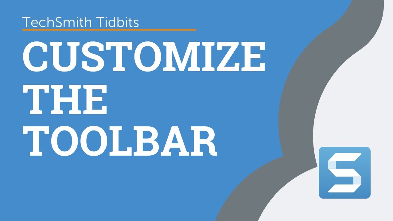 Customize the Toolbar in Snagit - YouTube