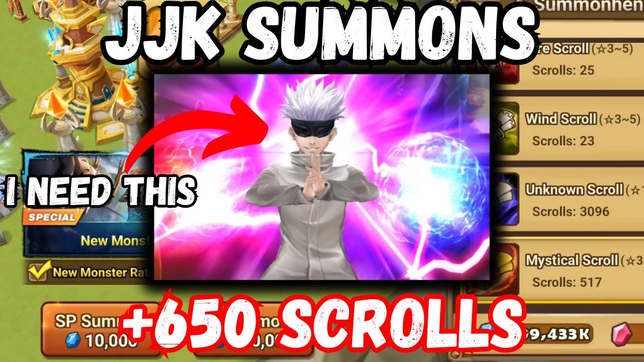 Jujutsu Kaisen Collab Summons!!! Looking For Light Gojo's Six Eyes 👀👀👀 | Summoner's War - YouTube