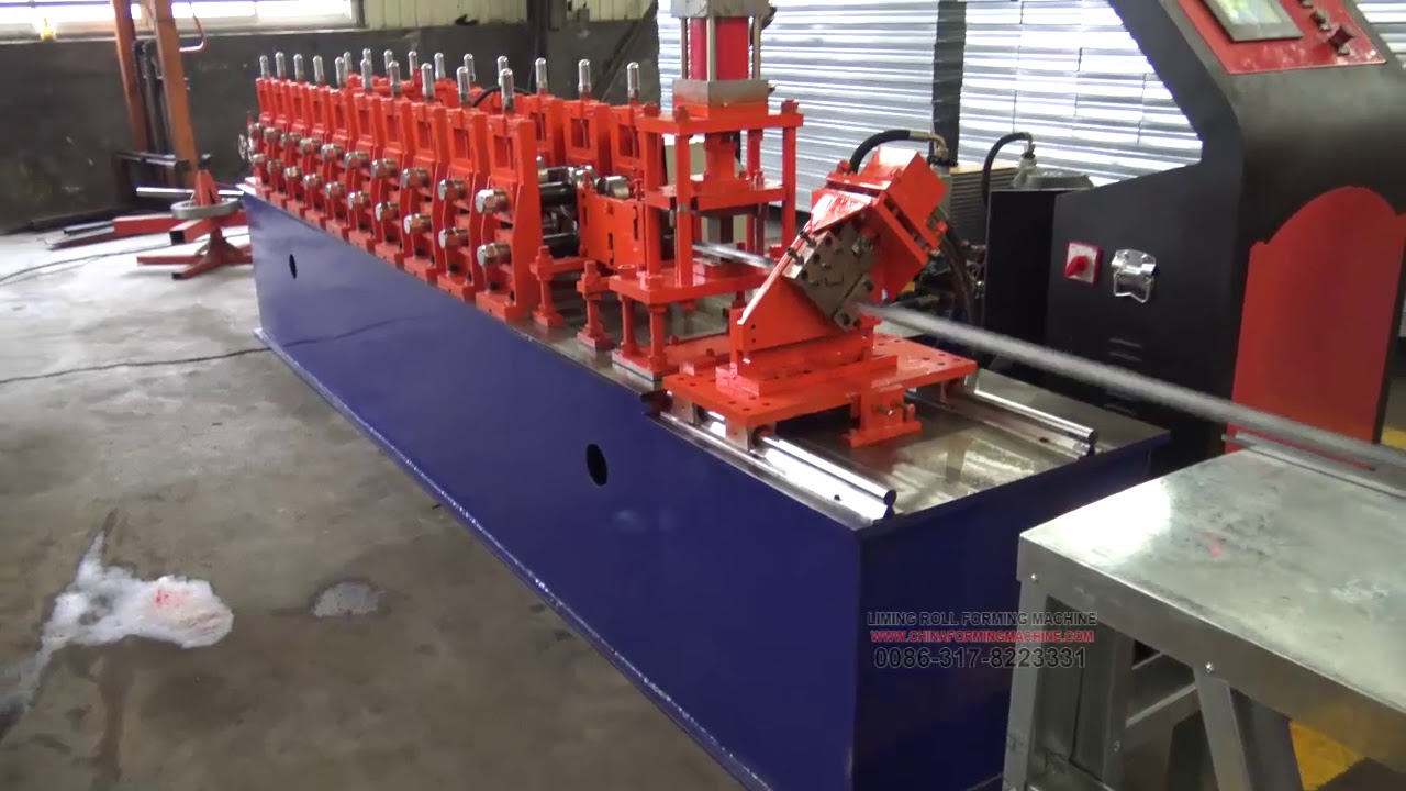 LM main channel forming machine with punching logo180318 - YouTube
