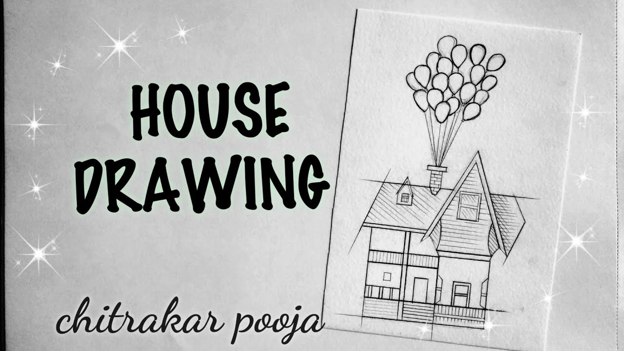 How to draw UP house / house drawing / house sketch / how to draw a ...