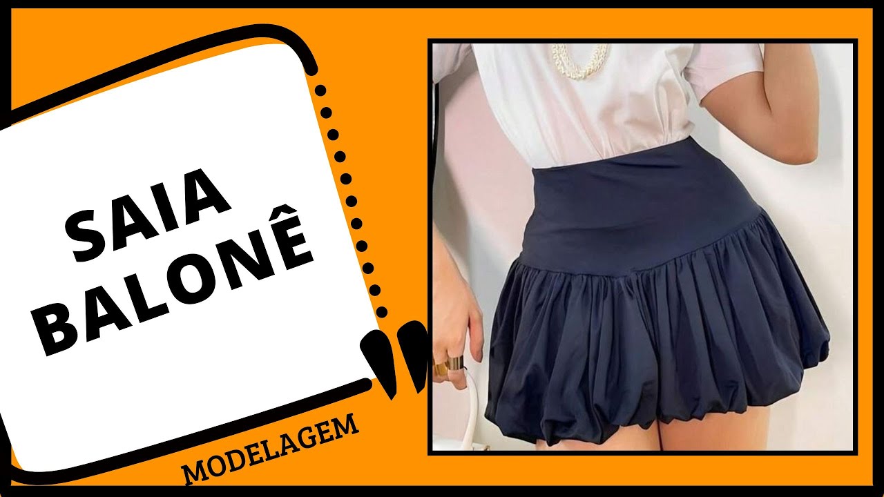Saia balonê - modelagem - YouTube
