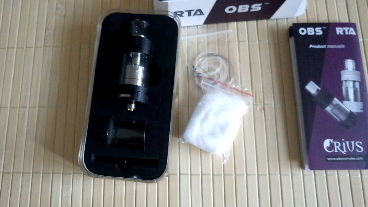 Original OBS Crius RTA Rebuildable Tank Atomizer - BLACK [from GearBest ...