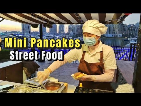 Street Style Mini Pancakes | Qatar street food | - YouTube