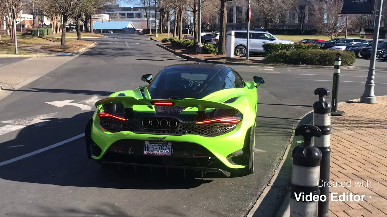 The new McLaren 765lt in a beautiful green color! - YouTube