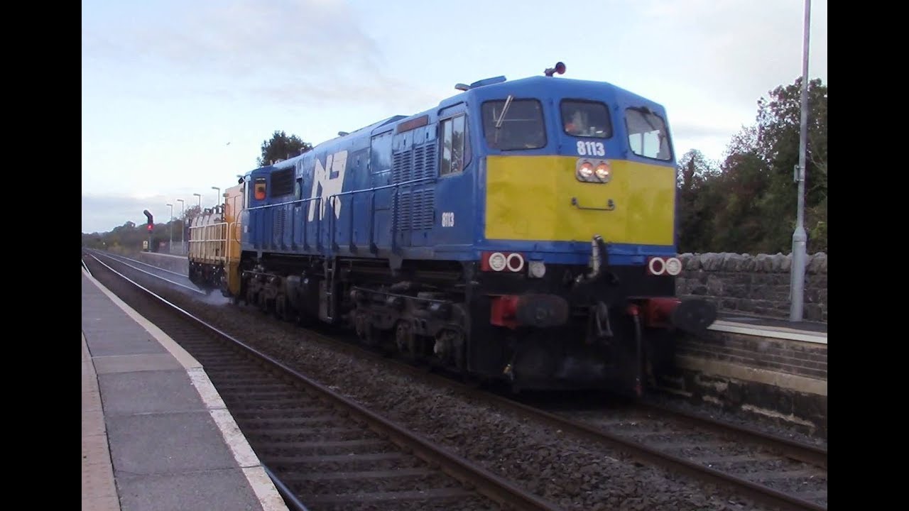 NIR 111 Class loco 113 on the Waterjetter Train - October 2018 - YouTube