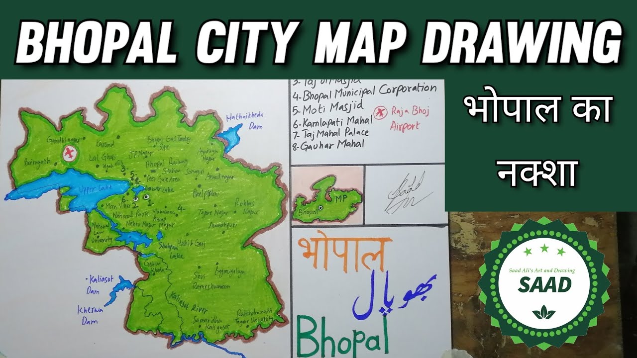 How to draw Bhopal map SAAD - YouTube