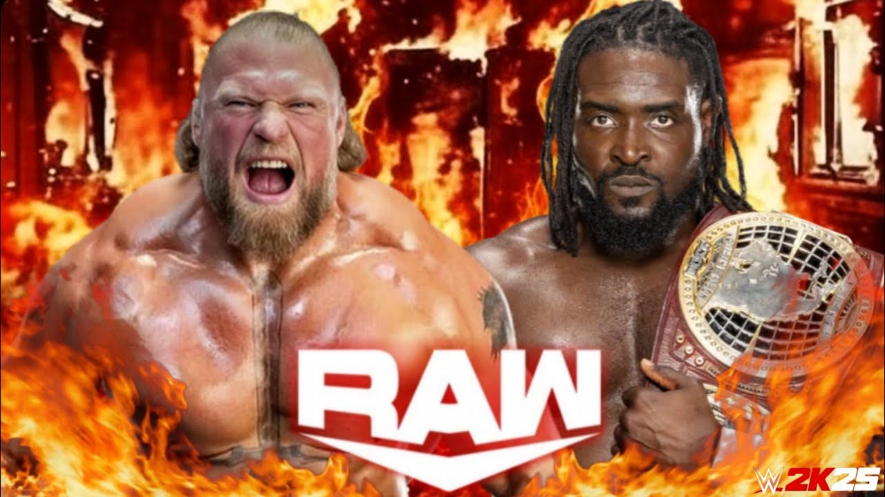 Brock Lesnar vs Oba Femi Wwe Raw Netflix 4 Jan 2026 Wwe2k25 Simulation ...