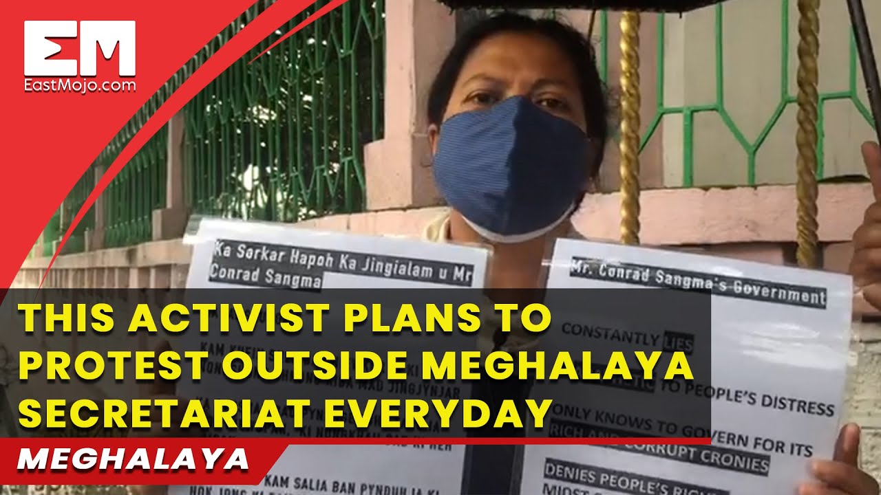 Meghalaya: Activist Angela Rangad protests in Secretariat over ...