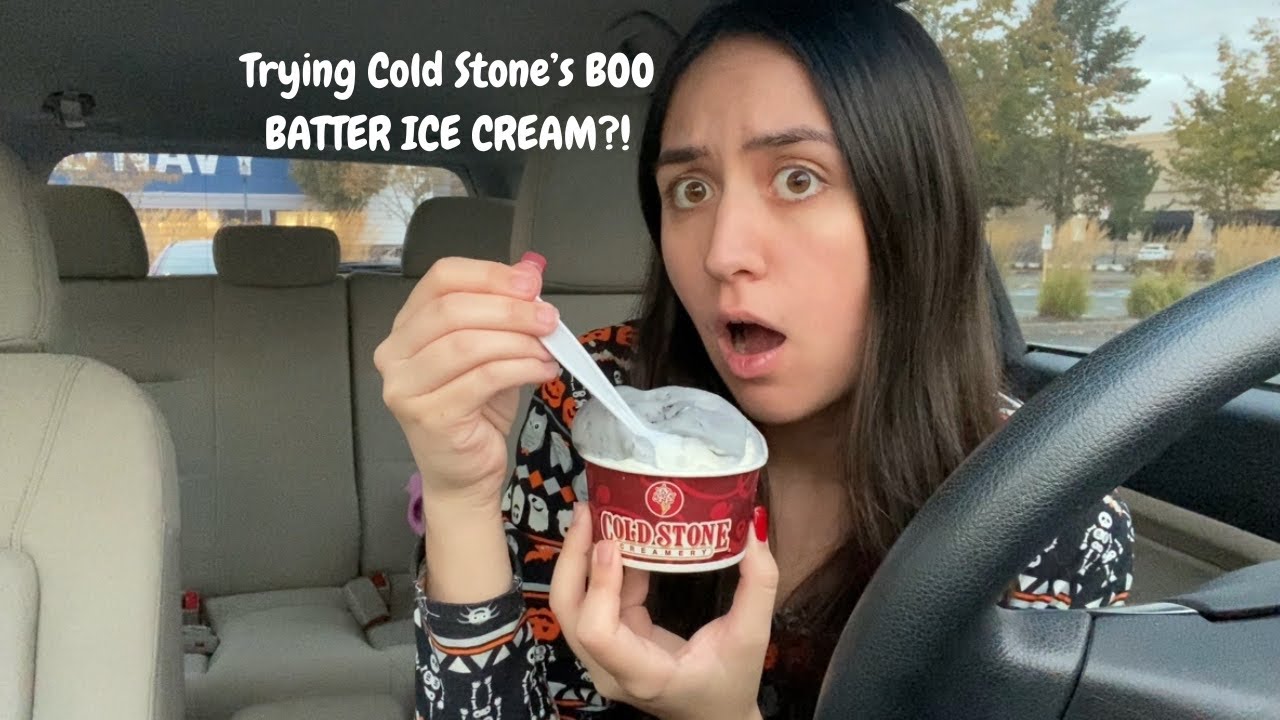 Trying Cold Stone’s BOO BATTER ICE CREAM?! 🧡👻🖤🎃 - YouTube