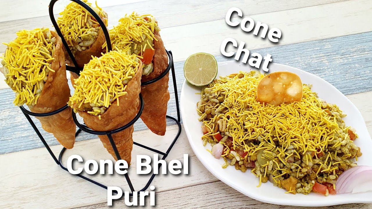 Cone Bhel Puri / Cone Chat /Yummy Formulas - YouTube