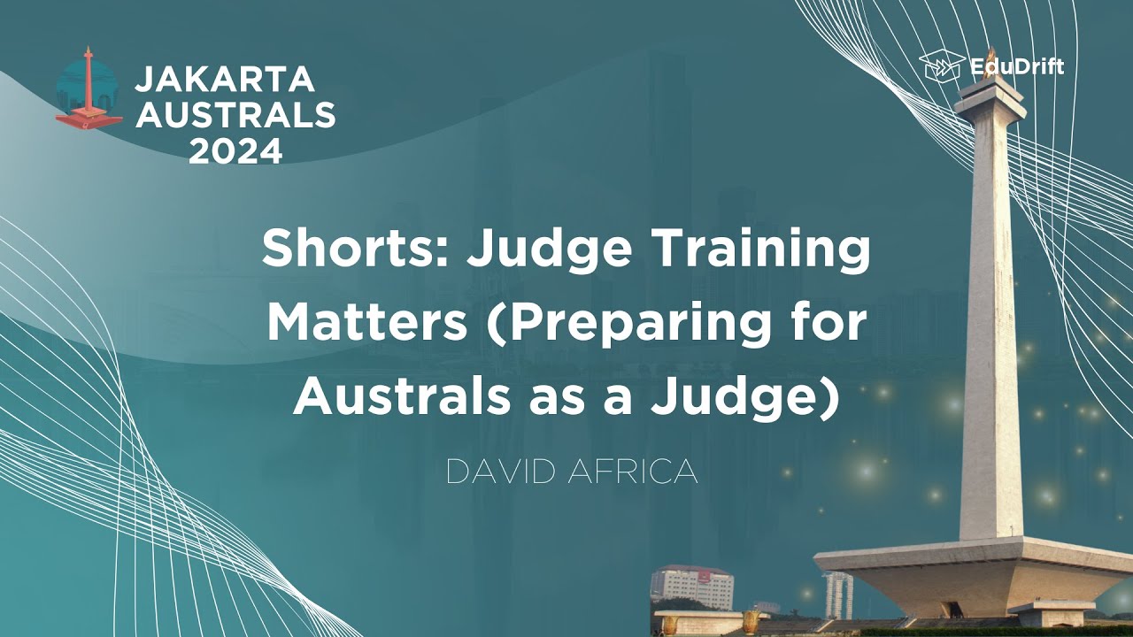 Shorts: Judge Training Matters (Preparing for Australs as a Judge ...
