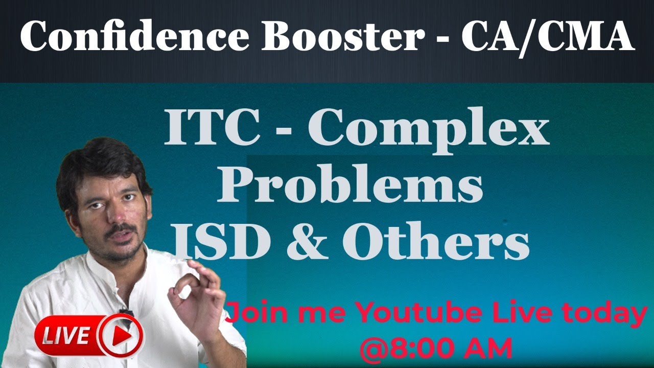 GST_ITC_Complex Problems (CA/CMA_Final) - YouTube