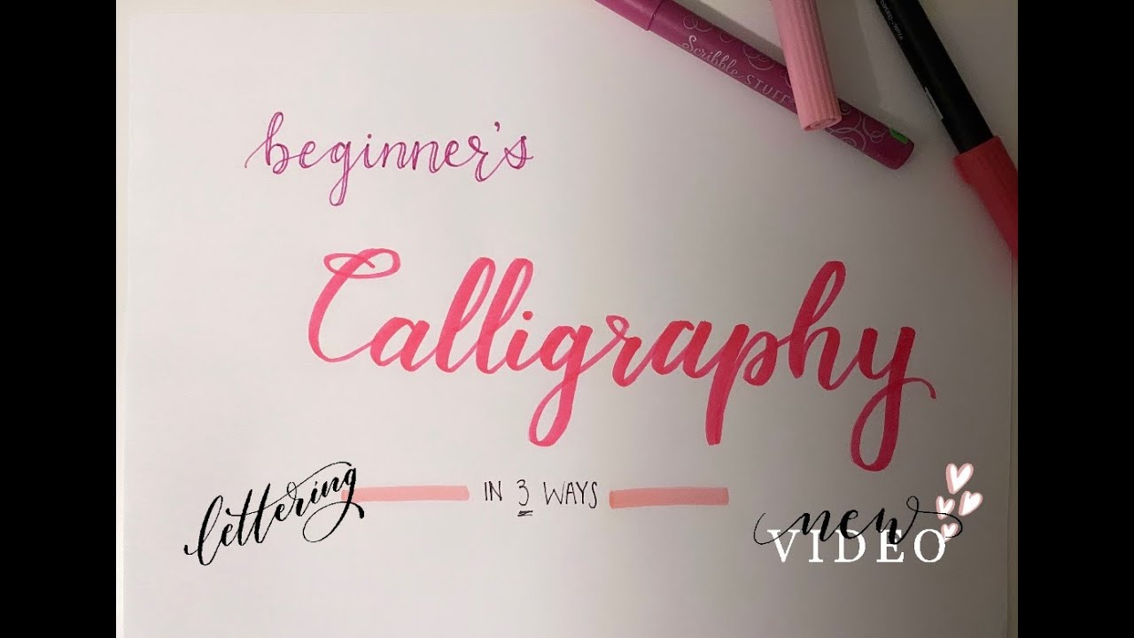 Notes & Journaling: Beginner's Calligraphy In Three Ways - YouTube