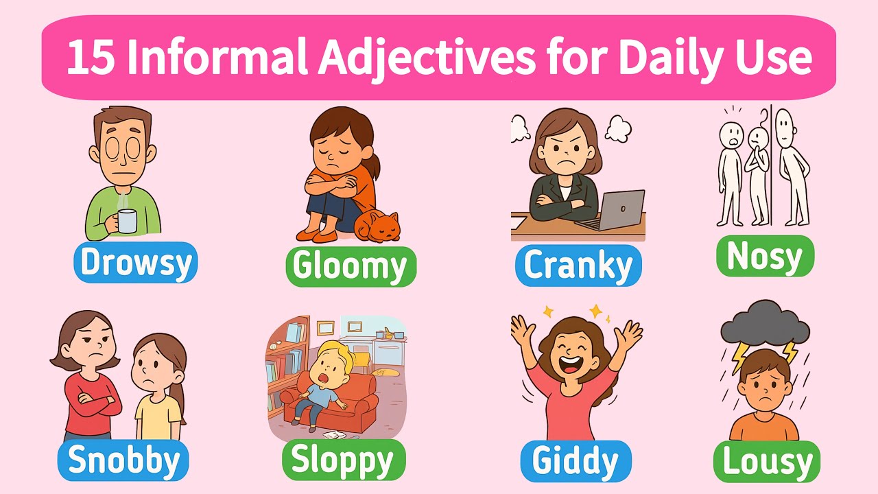 15 Informal Adjectives for Daily Use 🗣️ | Learn New English Words ...