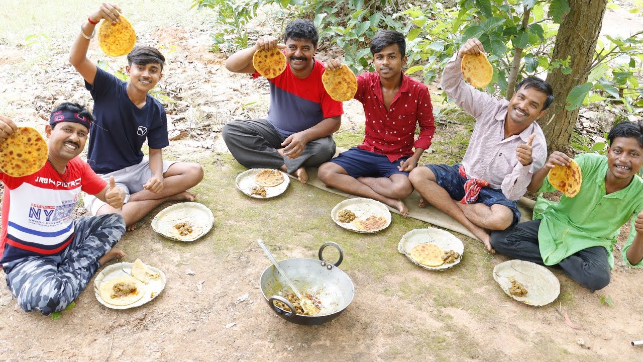 Aloo Paratha and Country Chicken recipe in Forest | Picnic in Forest by ...