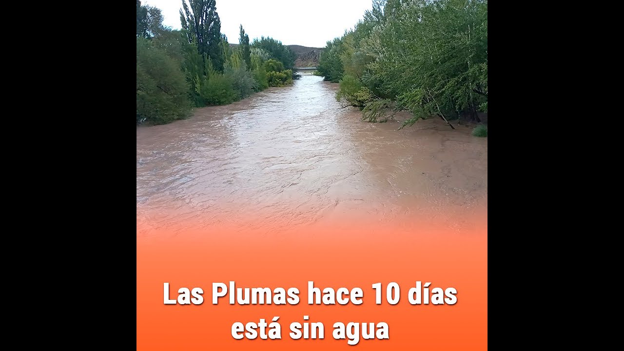 Las Plumas hace 10 días está sin agua - YouTube