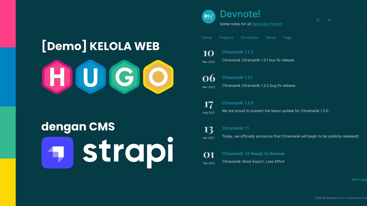 Kelola Web HUGO dengan Strapi - Demo - YouTube