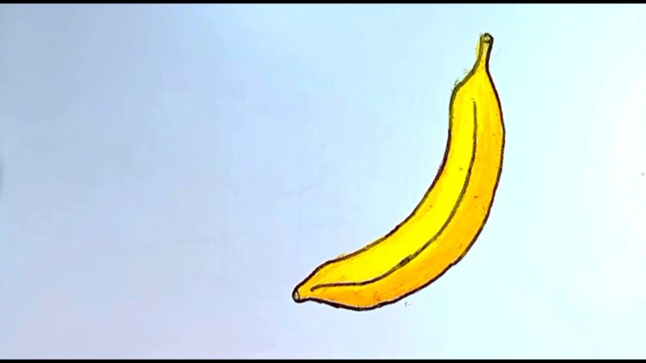 How to draw a banana easily | EasyDrawingAcademy - YouTube