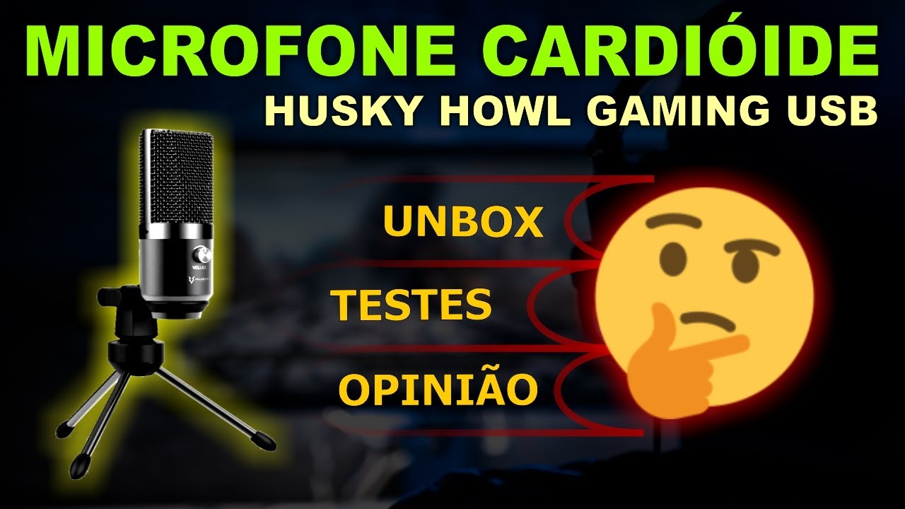 MICROFONE CARDIOIDE HUSKY HOWL USB: UNBOX, TESTES E OPINIÃO (2022 ...