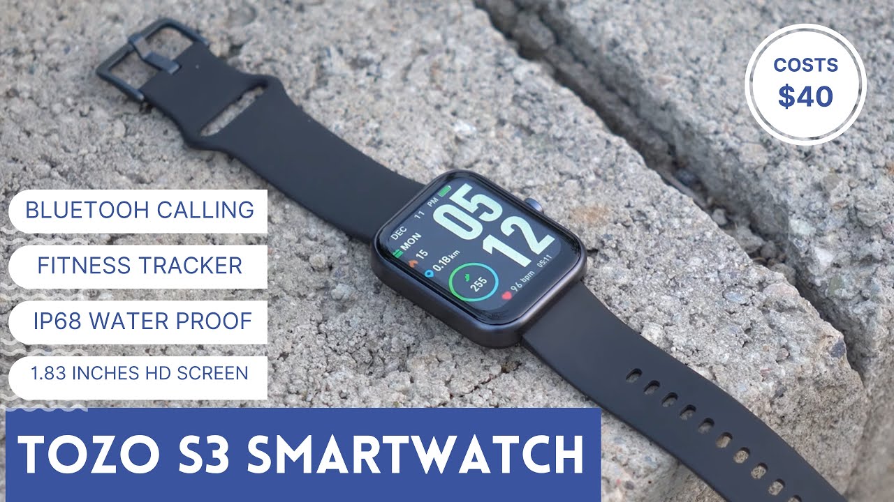 Tozo S3 Smart Watch with Bluetooth Calling & Fitness Tracker - YouTube
