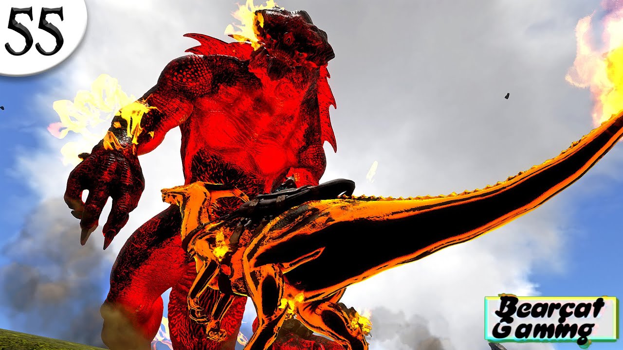 🔥 The Fire Colossus Vs Demonic Parasaur 🔥 Ark: Primal Fear Ep 55 Hindi ...