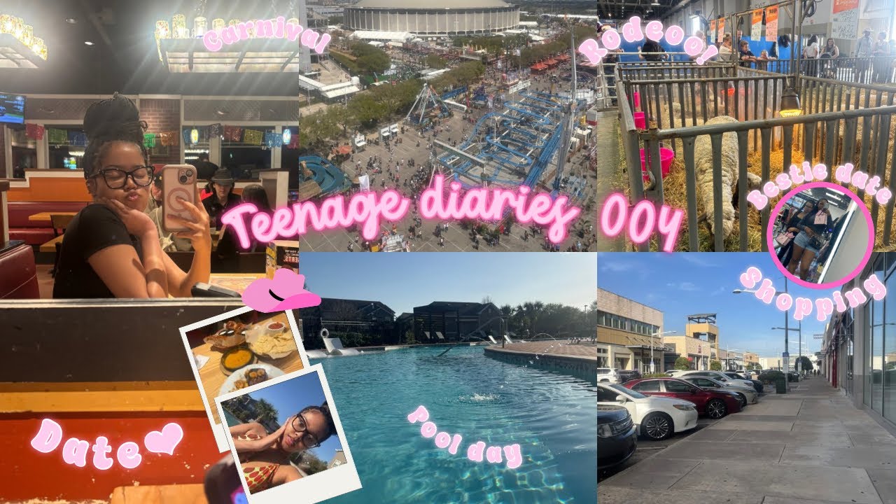 TEENAGE DIARIES 004🌺🌤️: bestie date, pool day, date, GRWM, Houston ...